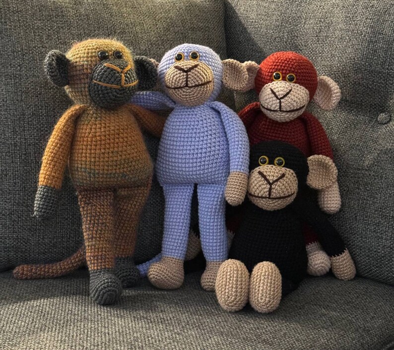 Crochet Monkey Digital Pattern PDF - Adorable and Easy - Instant ...