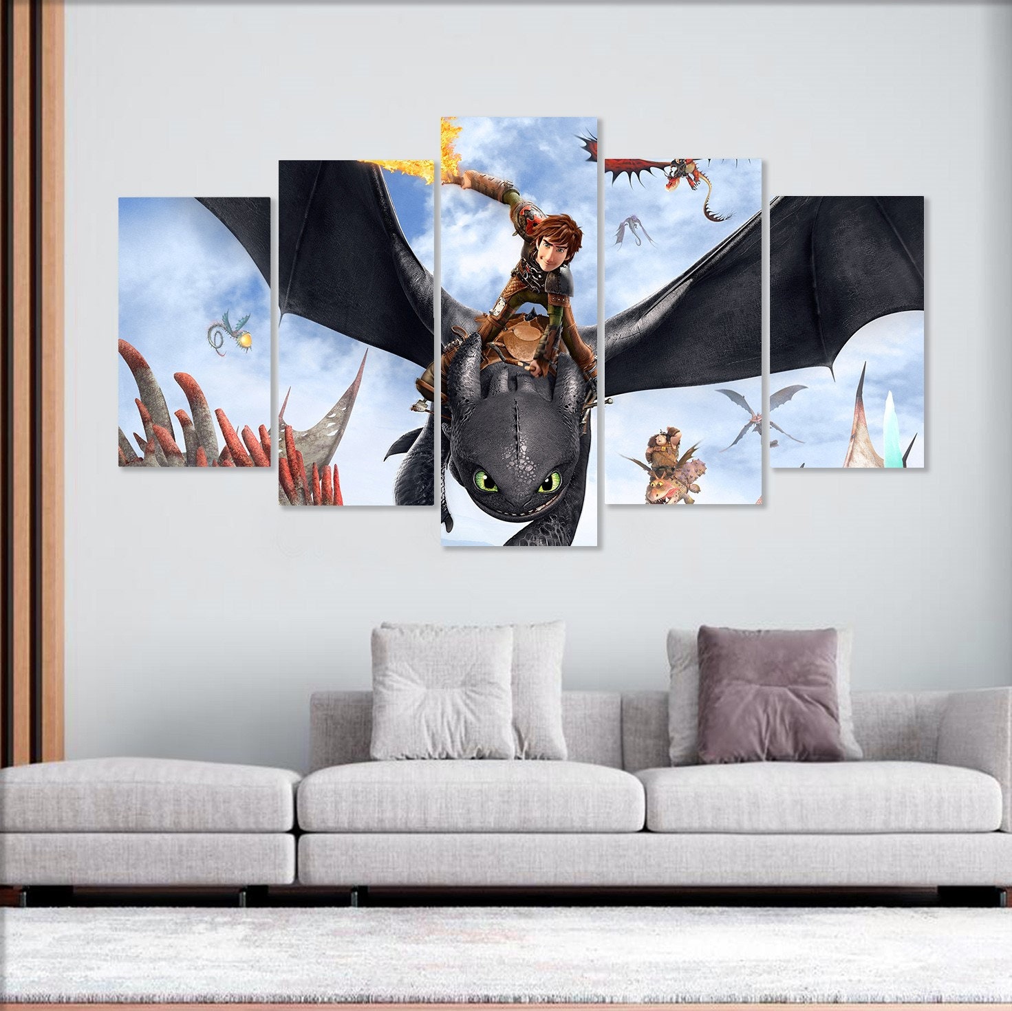 Toothless Dragon Wall Art - Etsy