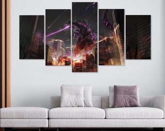 Godzilla Wall Art - Etsy