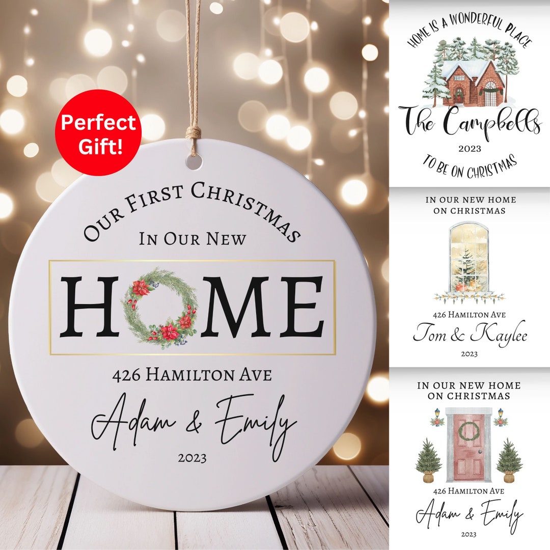 Personalized First Home Christmas Ornament, New Homeowner Ornament Gift ...