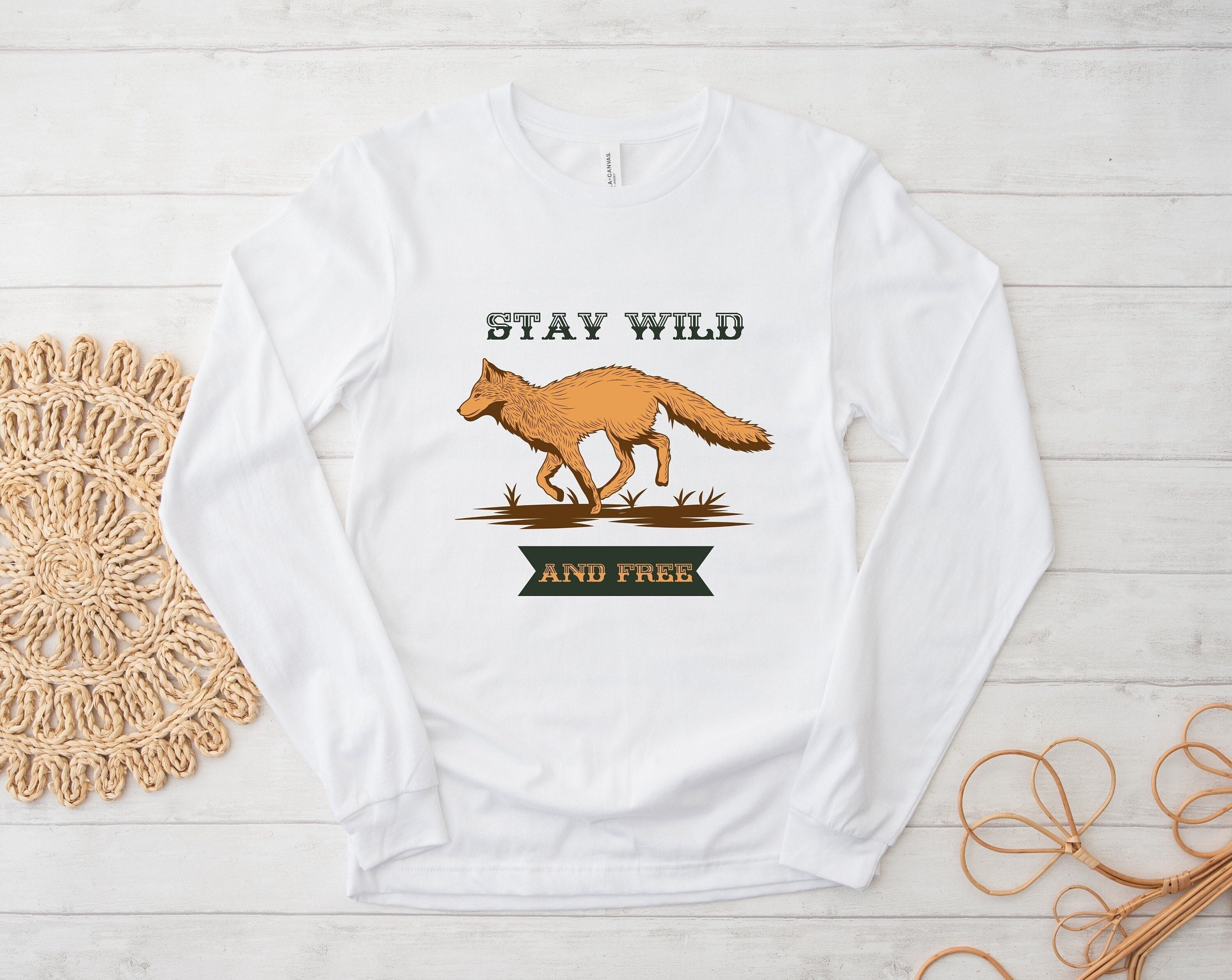Stay Wild and Free Western Shirt Boho Western Wolf T Shirt - Etsy