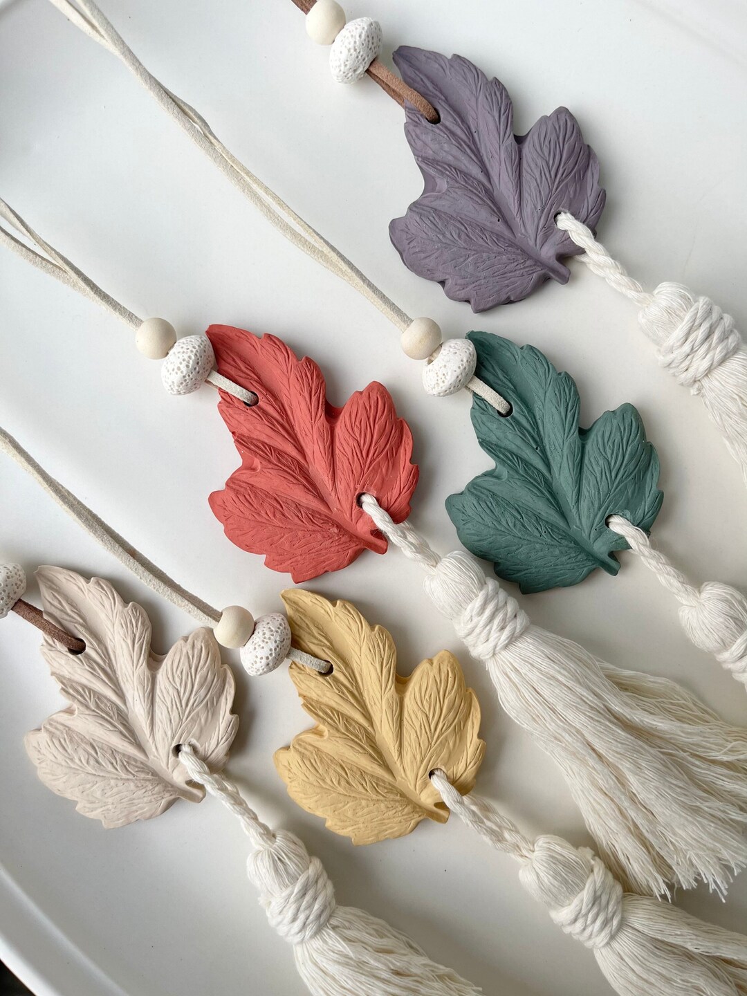 Leaf Car Diffuser, Leaf Ornament, Essential Oil Diffuser, Boho Rear ...