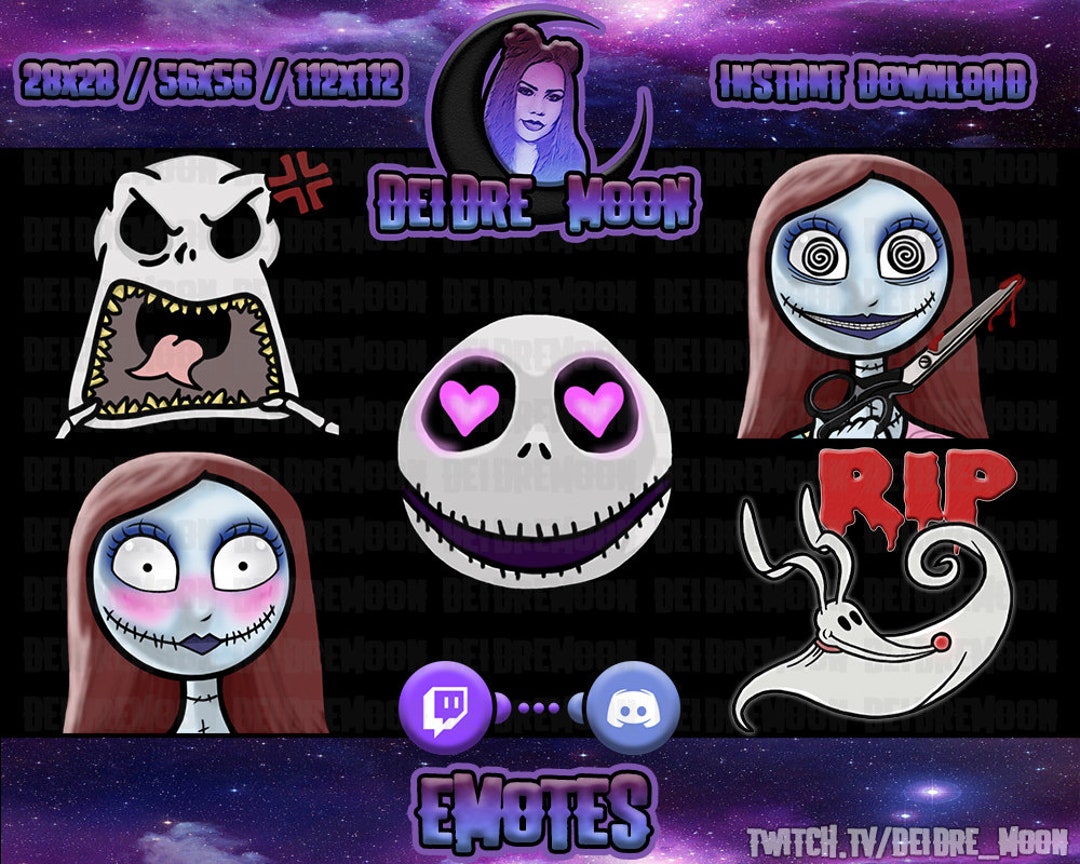 Nightmare Before Christmas Emotes (twitch/discord) - Etsy