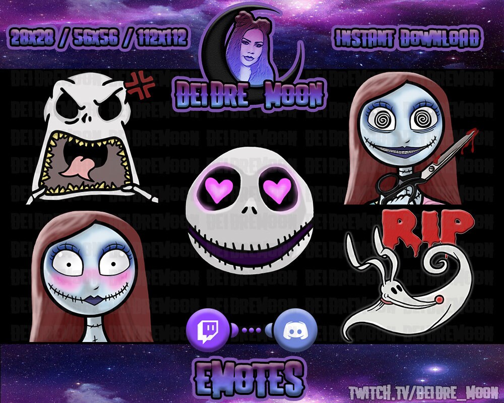 Nightmare Before Christmas Emotes (twitch/discord) - Etsy