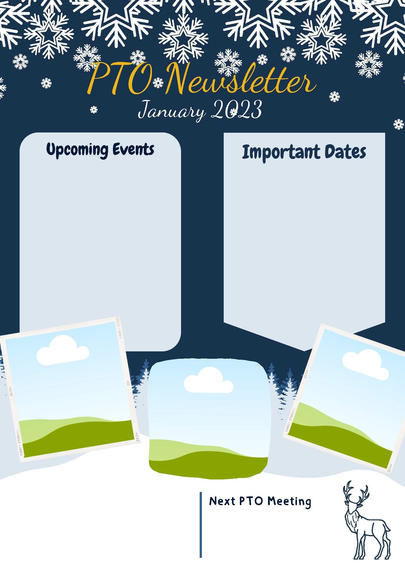 Winter Pto/classroom Newsletter Template - Etsy