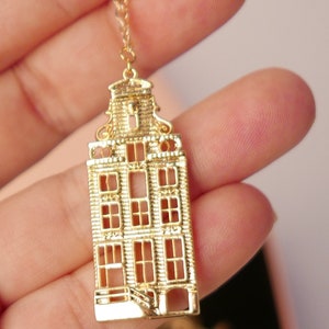 Amsterdam House Necklace Housewarming Canal House, Dutch Canal House ...