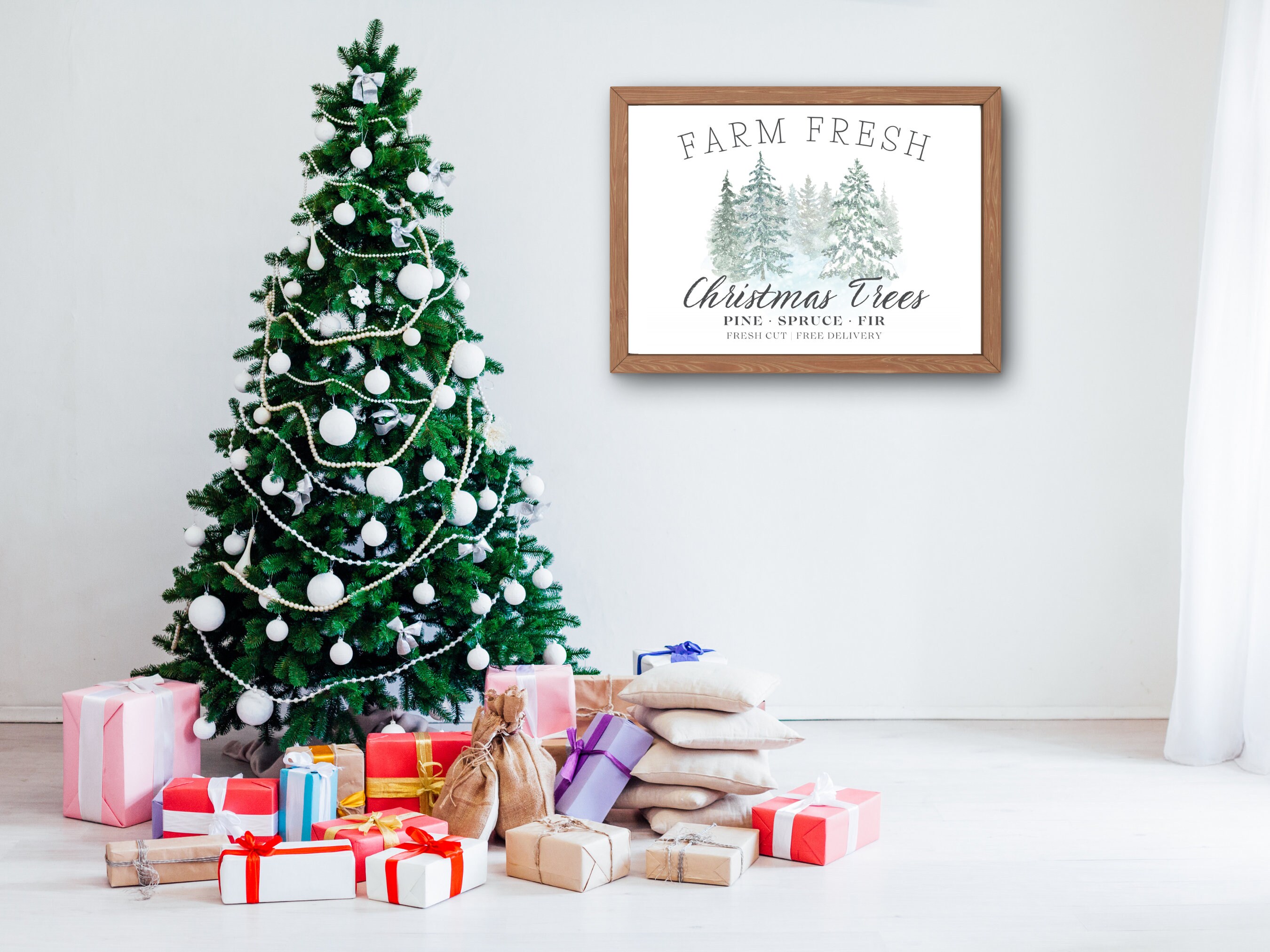 Farm Fresh Christmas Trees, Holiday Prints, Christmas Decoration ...