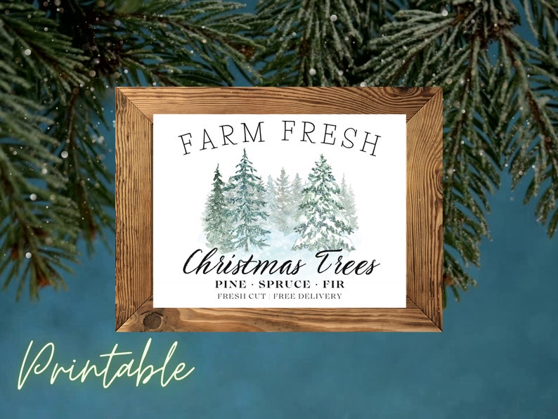 Farm Fresh Christmas Trees, Holiday Prints, Christmas Decoration ...