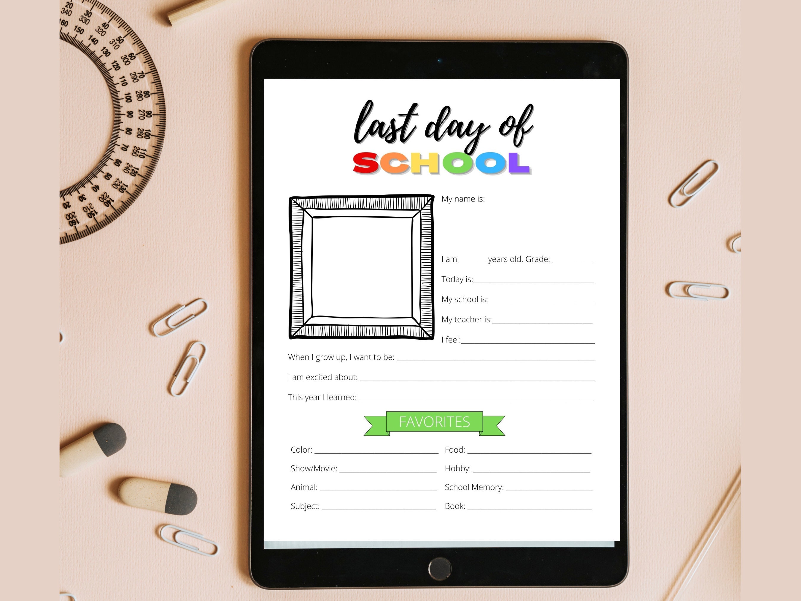 First and Last Day of School Printable, Back to School, School ...