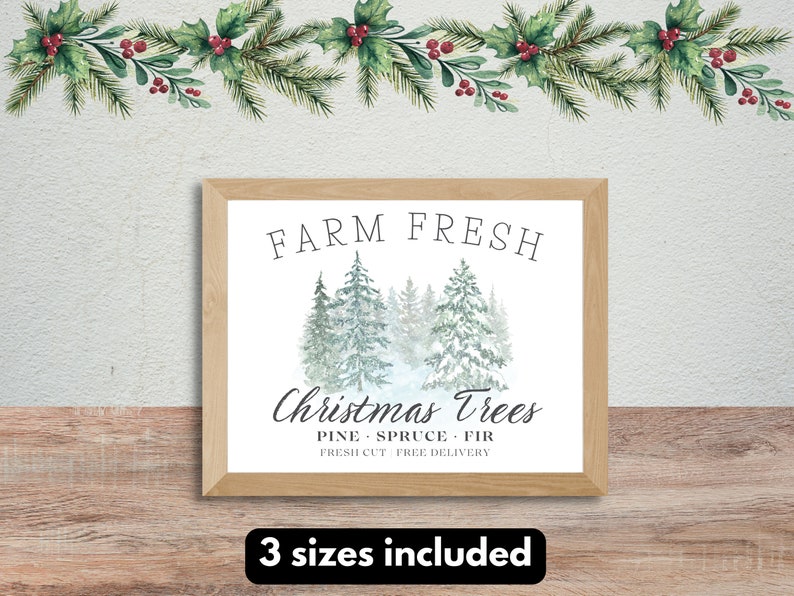 Farm Fresh Christmas Trees, Holiday Prints, Christmas Decoration ...