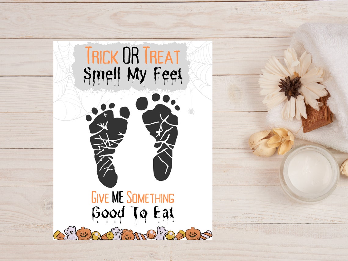 Trick or Treat Smell My Feet Children's Handprint - Etsy