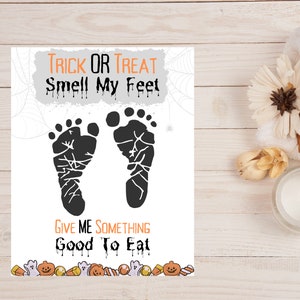 Trick or Treat Smell My Feet Children's Handprint - Etsy