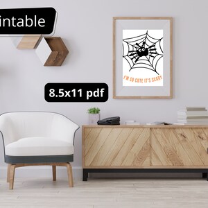 Halloween Hand Print Craft I'm so Cute It's Scary - Etsy