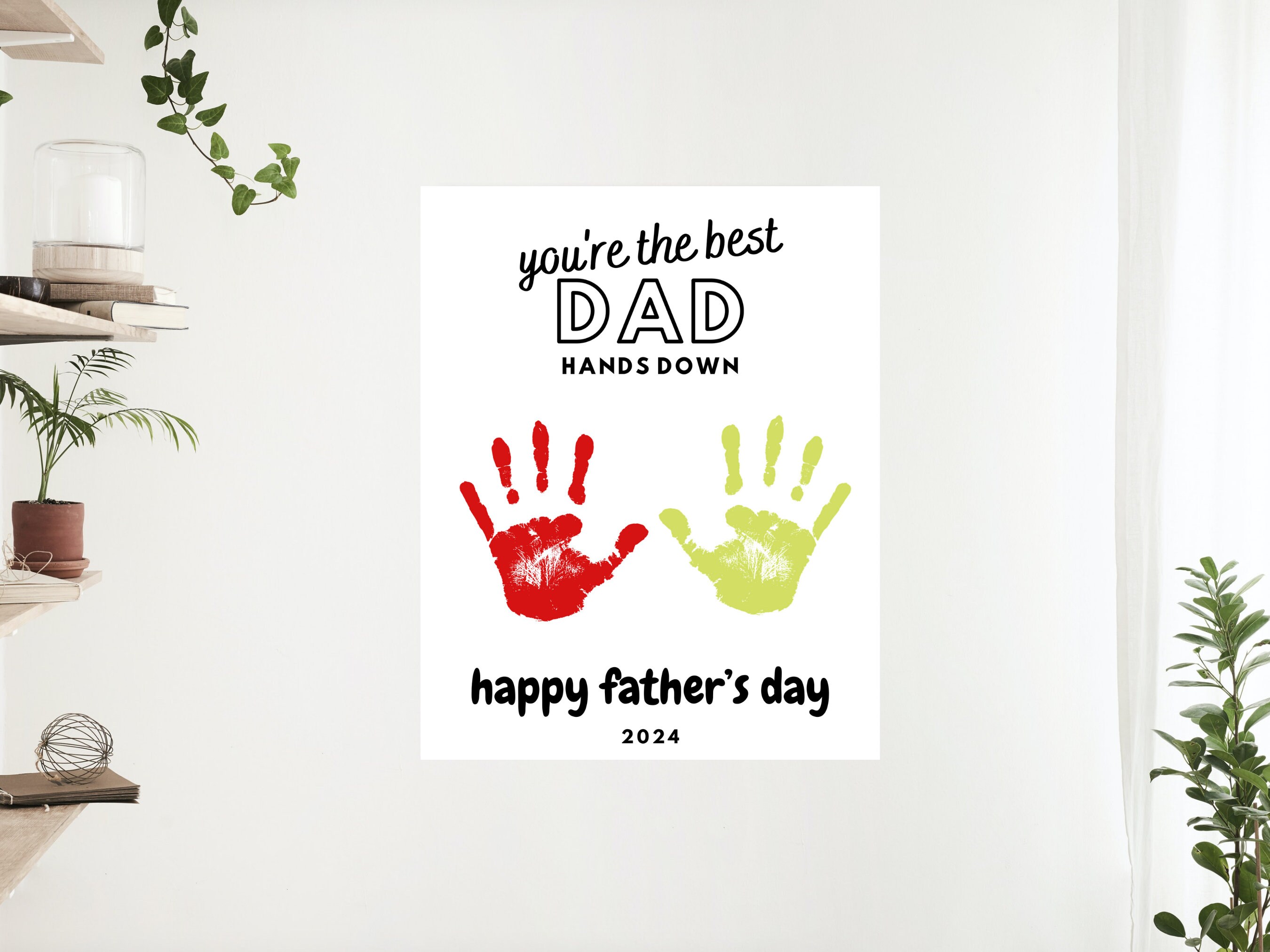 Fathers Day Hand Print Craft | Hands Down Best Dad Ever Printable DIY ...