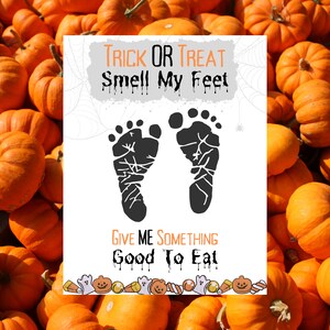 Trick or Treat Smell My Feet Children's Handprint - Etsy