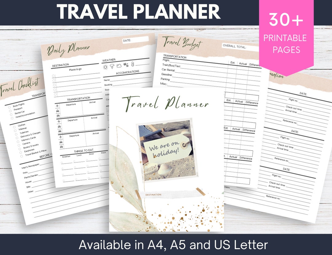 Printable Holiday Planner, Printable Vacation Planner, Cruise Planner ...