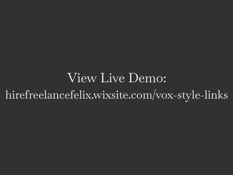 Vox Style - WIX Website Template - Etsy