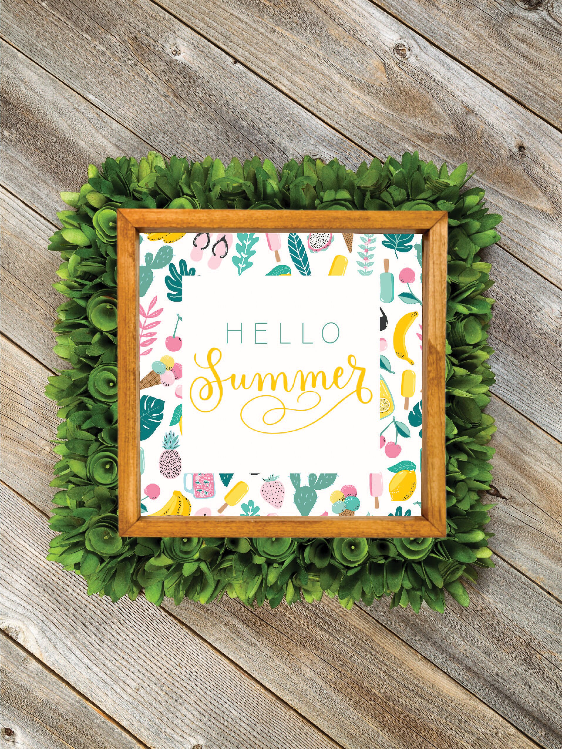 Hello Summer Digital Download Print at Home on Any Paper - Etsy
