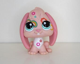 Jumbo LPS Rabbit Hasbro Deco Littlest Pet Shop Purple Bunny Pet 4.5 ...