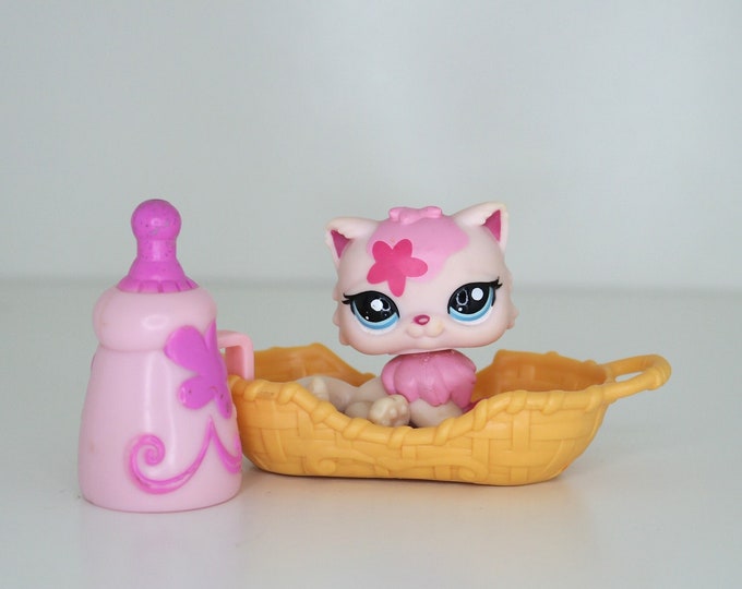 Hasbro Littlest Pet Shop LPS Pet With Accessories #2532 Pink Persian ...