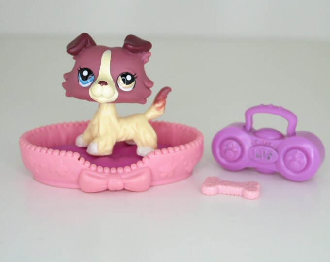 Littlest Pet Shop Hasbro LPS Pet With Accessories 1262 Collie Dog ...
