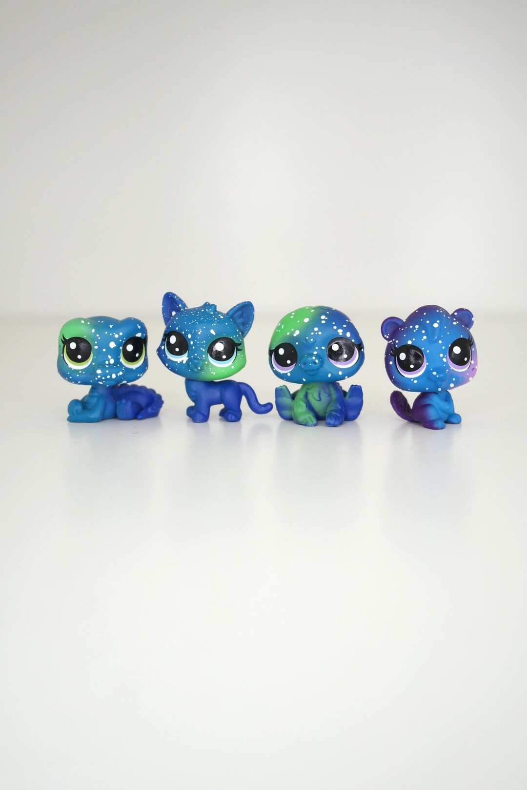 Littlest Pet Shop Mini LPS - Set of 4 Galaxy Pets - Authentic Hasbro ...