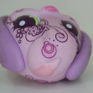 Jumbo LPS Rabbit Hasbro Deco Littlest Pet Shop Purple Bunny Pet 4.5 ...