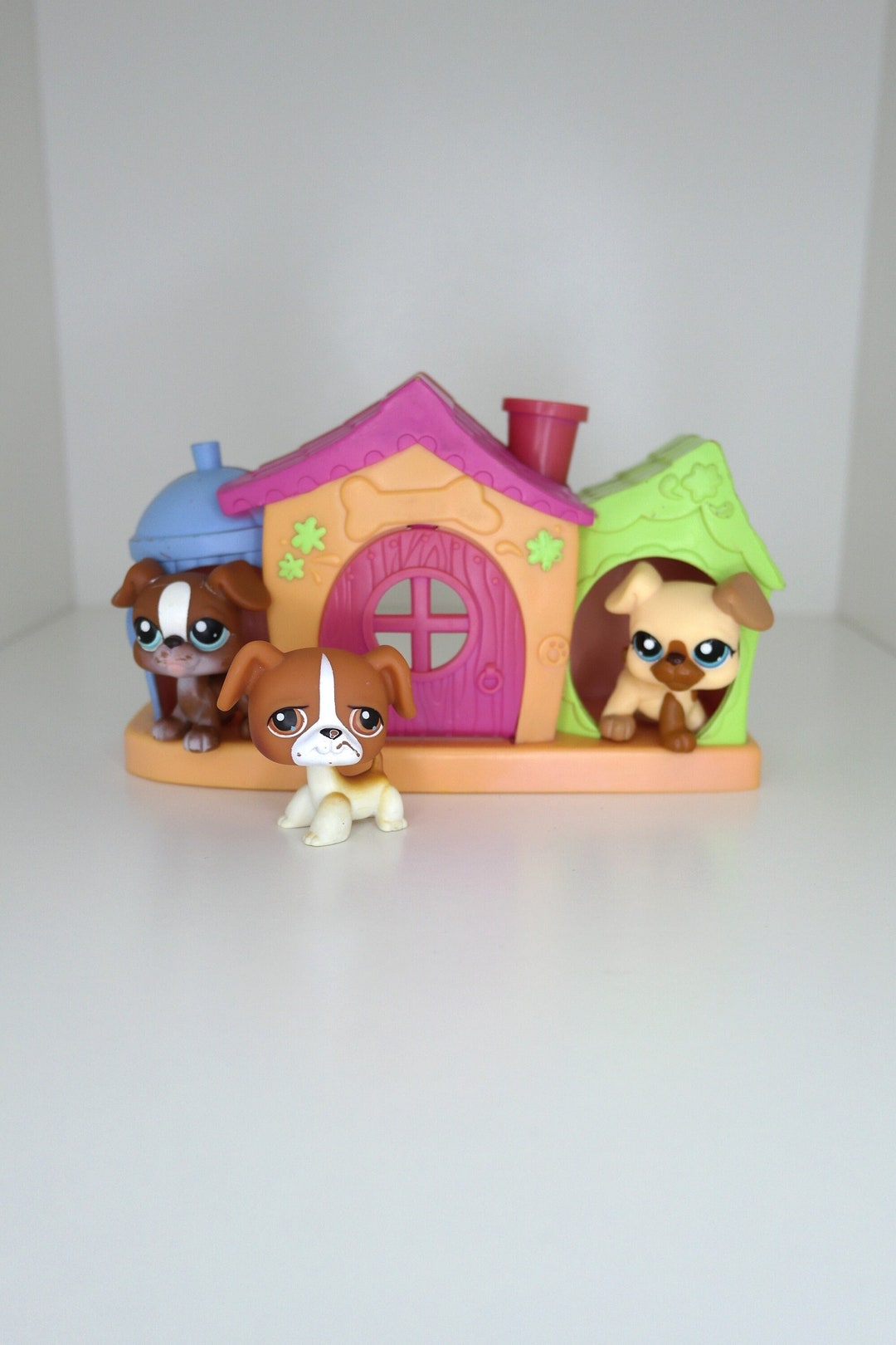 Set of Hasbro Littlest Pet Shop Pets With Accessory - Boxer Dogs #25 ...