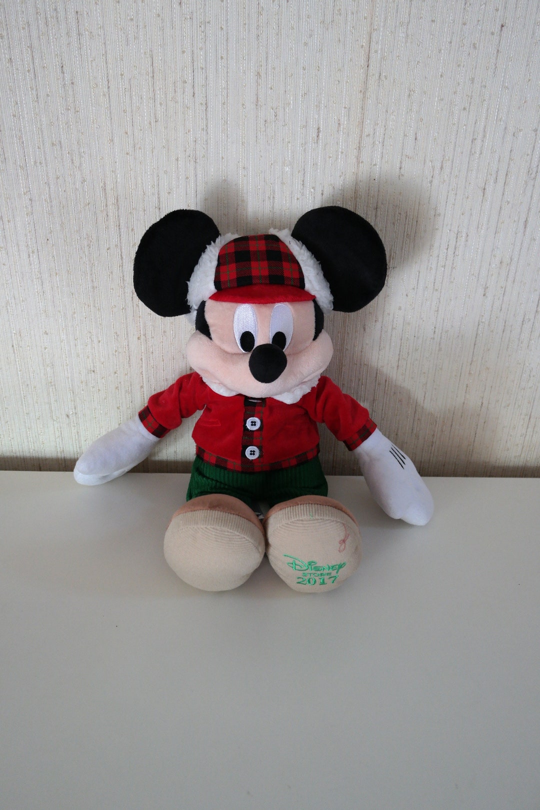 Mickey Mouse as Lumberjack Plushie - Authentic Disney Store Plush Toy ...