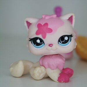 Hasbro Littlest Pet Shop LPS Pet With Accessories 2532 Pink Persian Cat ...
