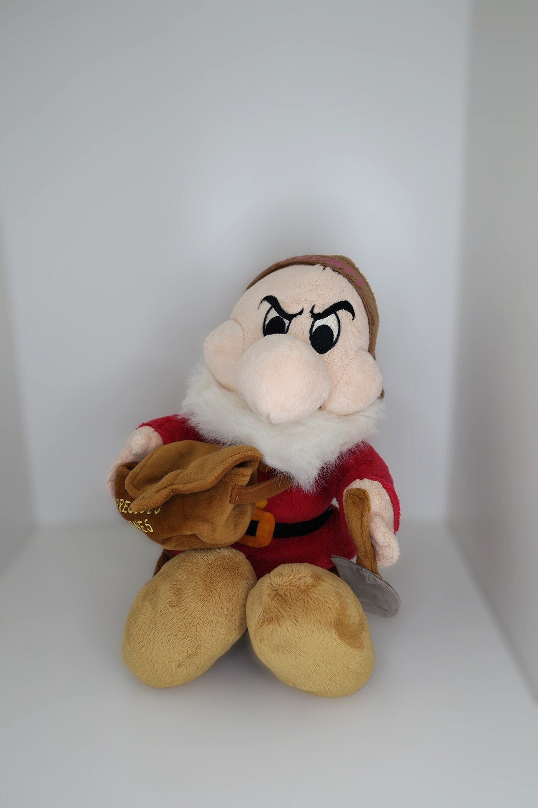 Vintage Grumpy Plushie - Snow White Dwarf - Precious Stones Bag and ...