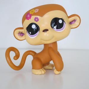 LPS Jumbo Monkey - 4.5'inch Authentic Hasbro Littlest Pet Shop - Larger ...