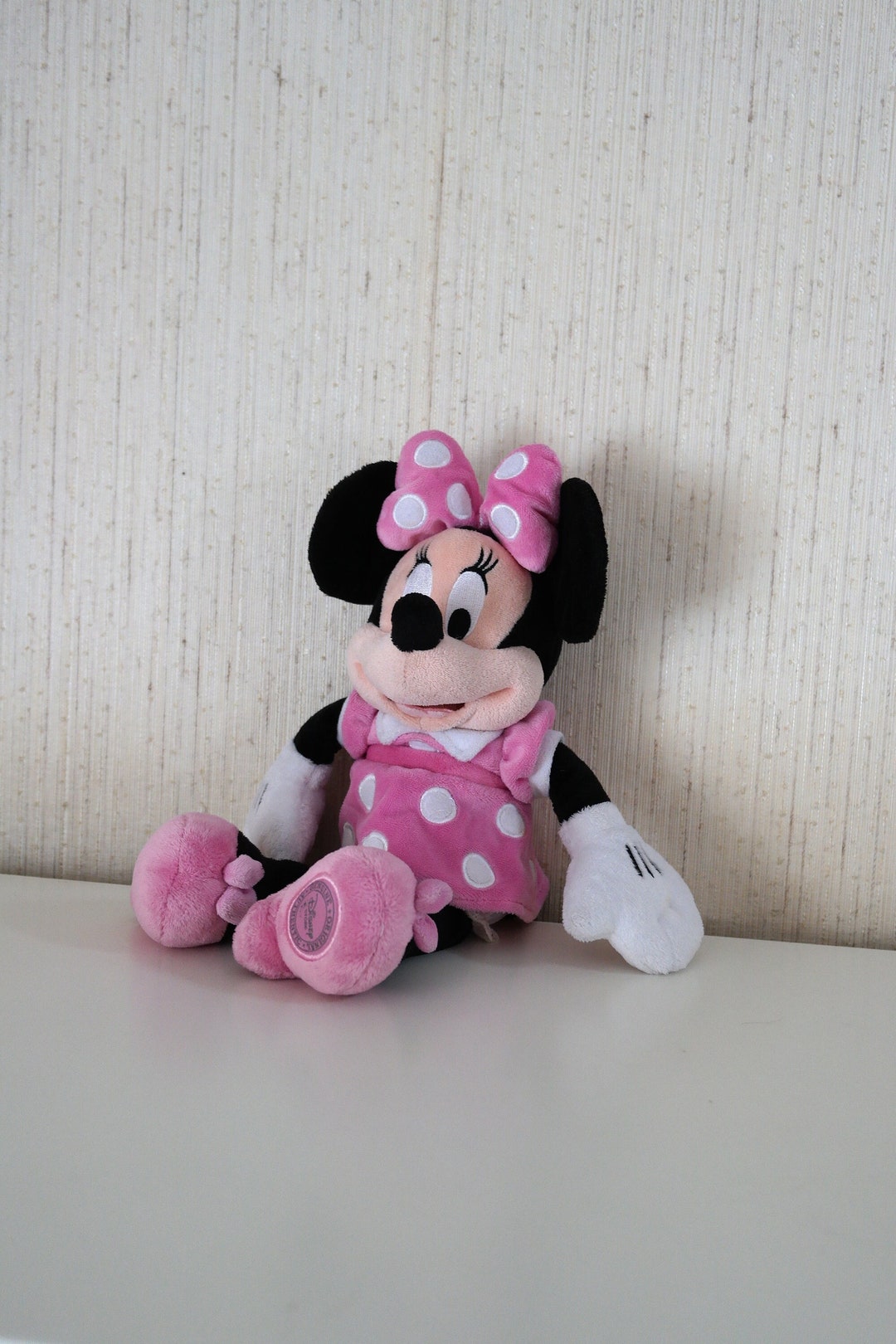 Pink Minnie Mouse Plushie - Authentic Disney Store Plush Toy - 14'inch ...