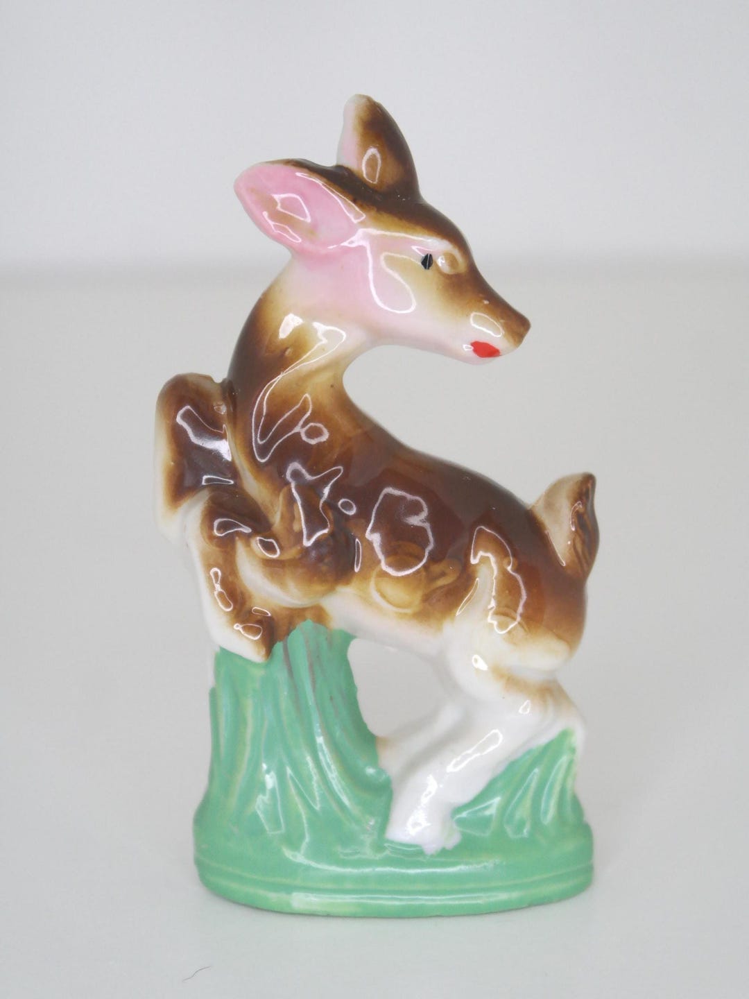 Vintage Japanese Ceramic Deer Figurine - 1950s - Hand Painted - Made in ...