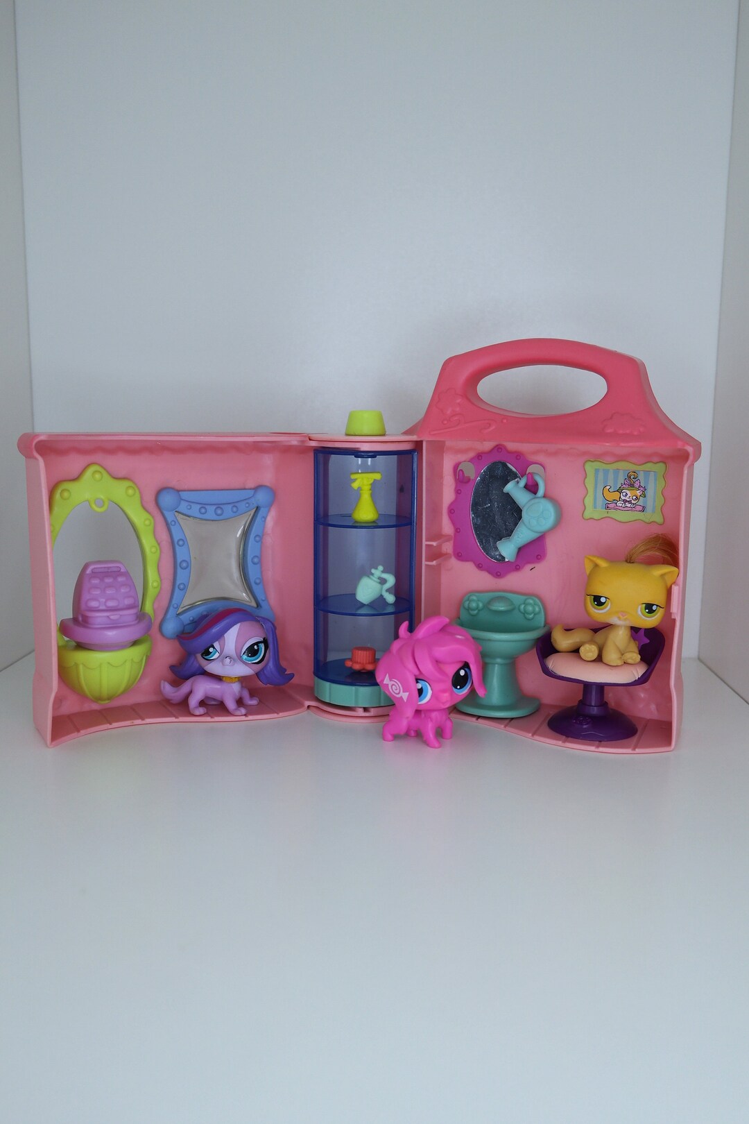 Vintage Littlest Pet Shop Play Set Hair Salon LPS Playset Purr-fection ...