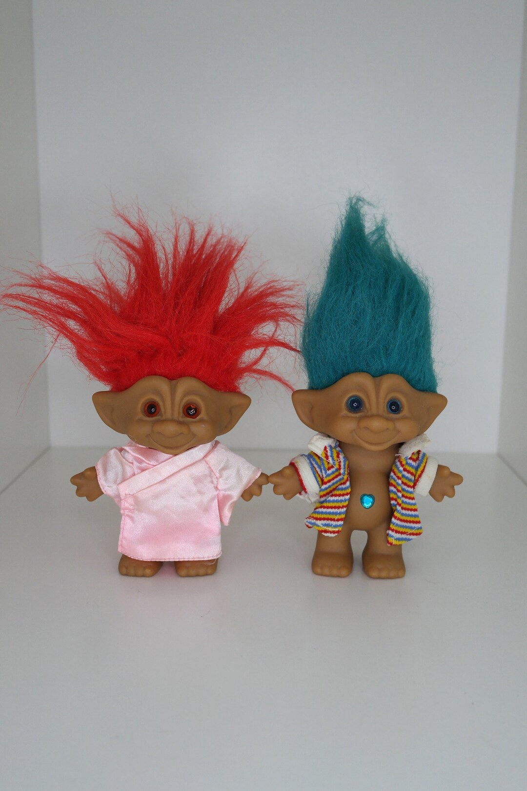 90's Vintage Troll Toy Figures - Ace Novelty Trolls With Belly Gems ...