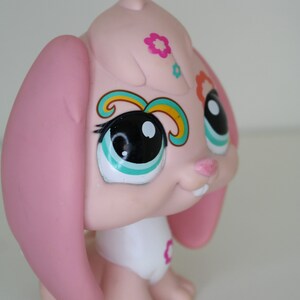 Jumbo LPS Rabbit Hasbro Deco Littlest Pet Shop Pink Bunny Pet 4.5' Inch ...