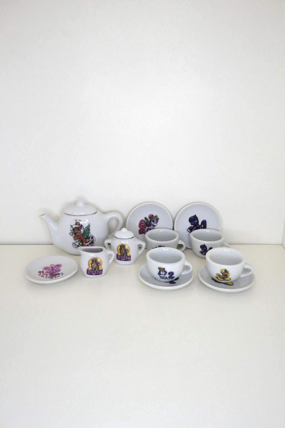 Pony Themed Mini Ceramic Pottery Tea Set - Filly Pony Miniature ...