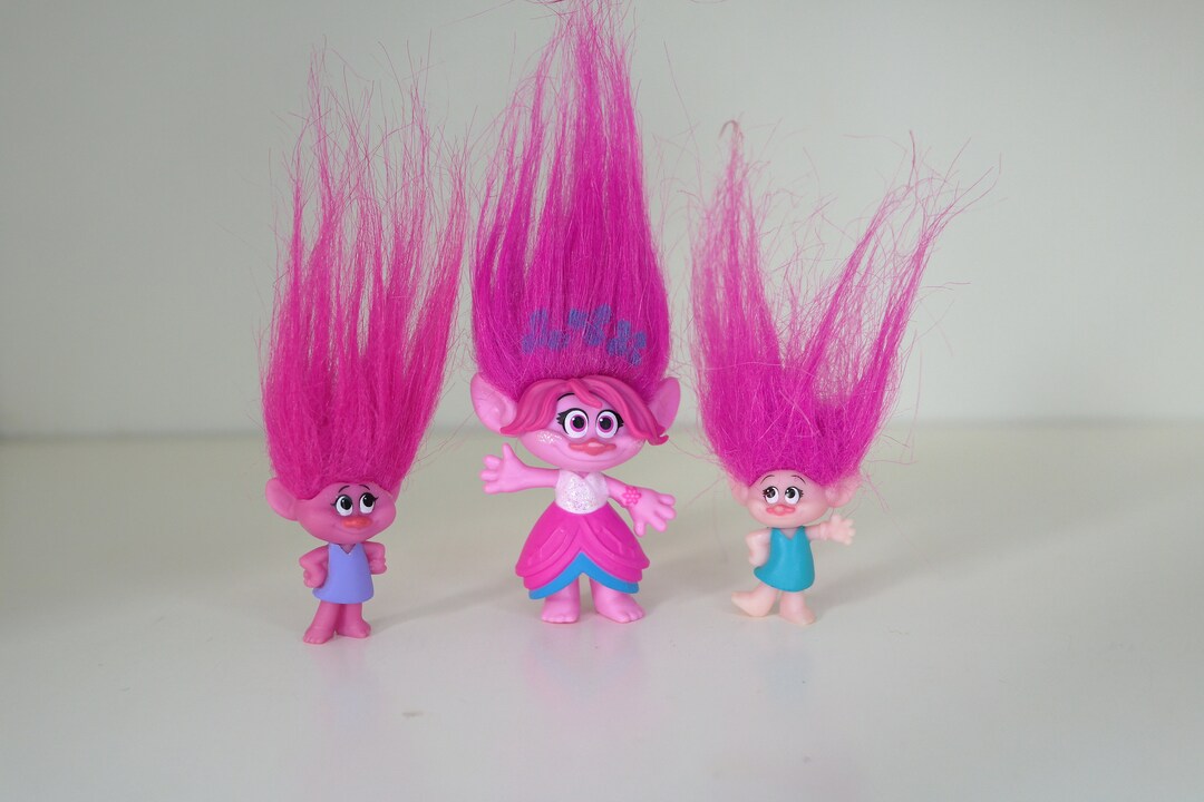 Mini Hasbro Troll Family - 2' Pink Troll Toy Figures - Set of Troll ...