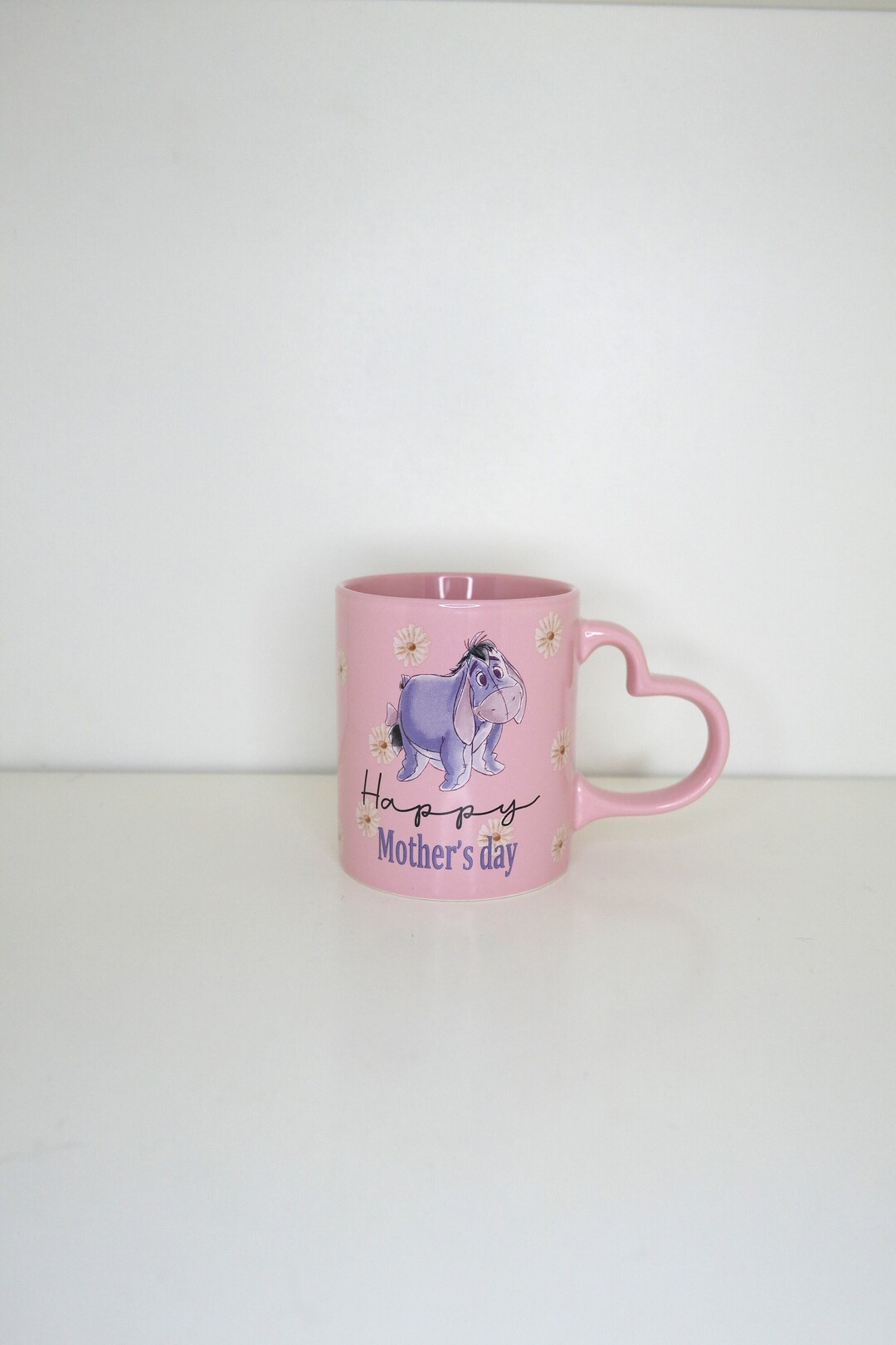 Eeyore Pink Happy Mother's Day Tea Cup Heart Shaped Handle Authentic ...