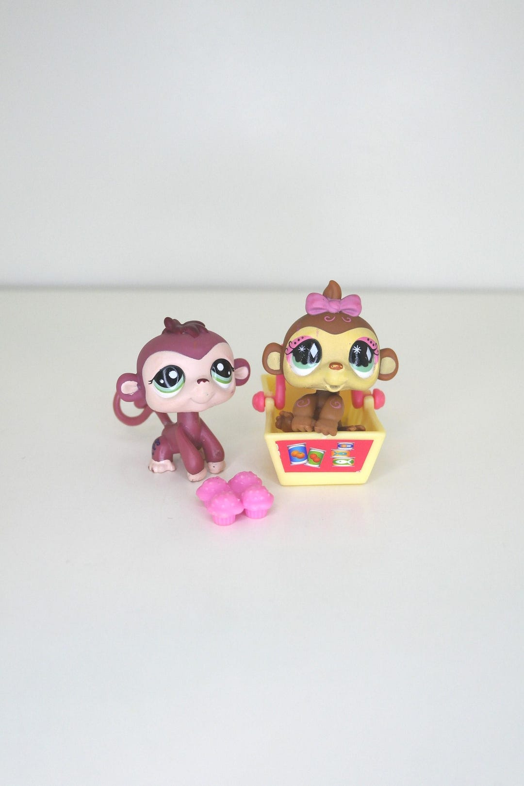 Littlest Pet Shop Monkey Set: Hasbro LPS Toys #1361 & #600 - Etsy