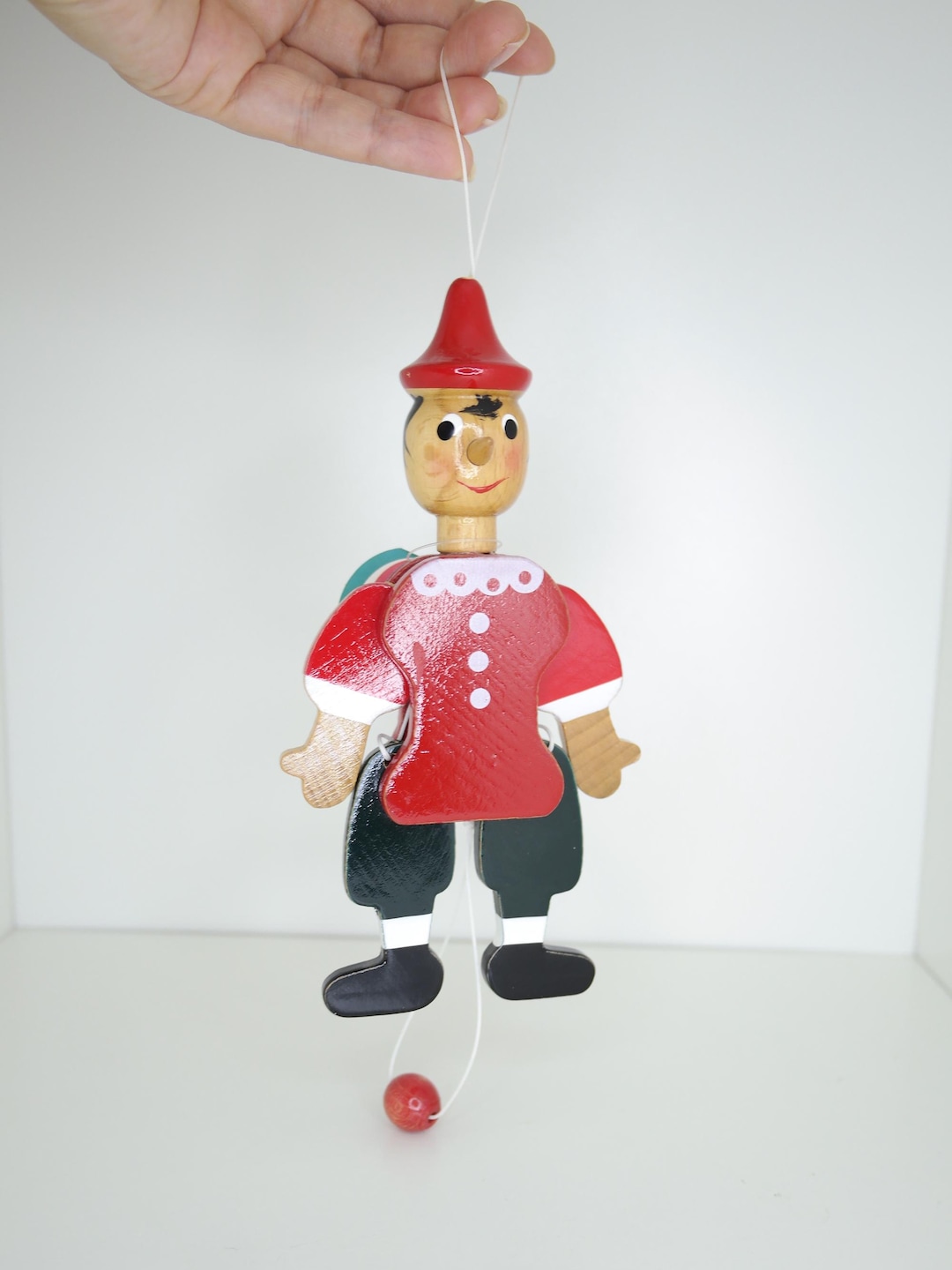 Wooden Pinocchio Jumping Jack Toy - Made in Italy - Preloved - Etsy