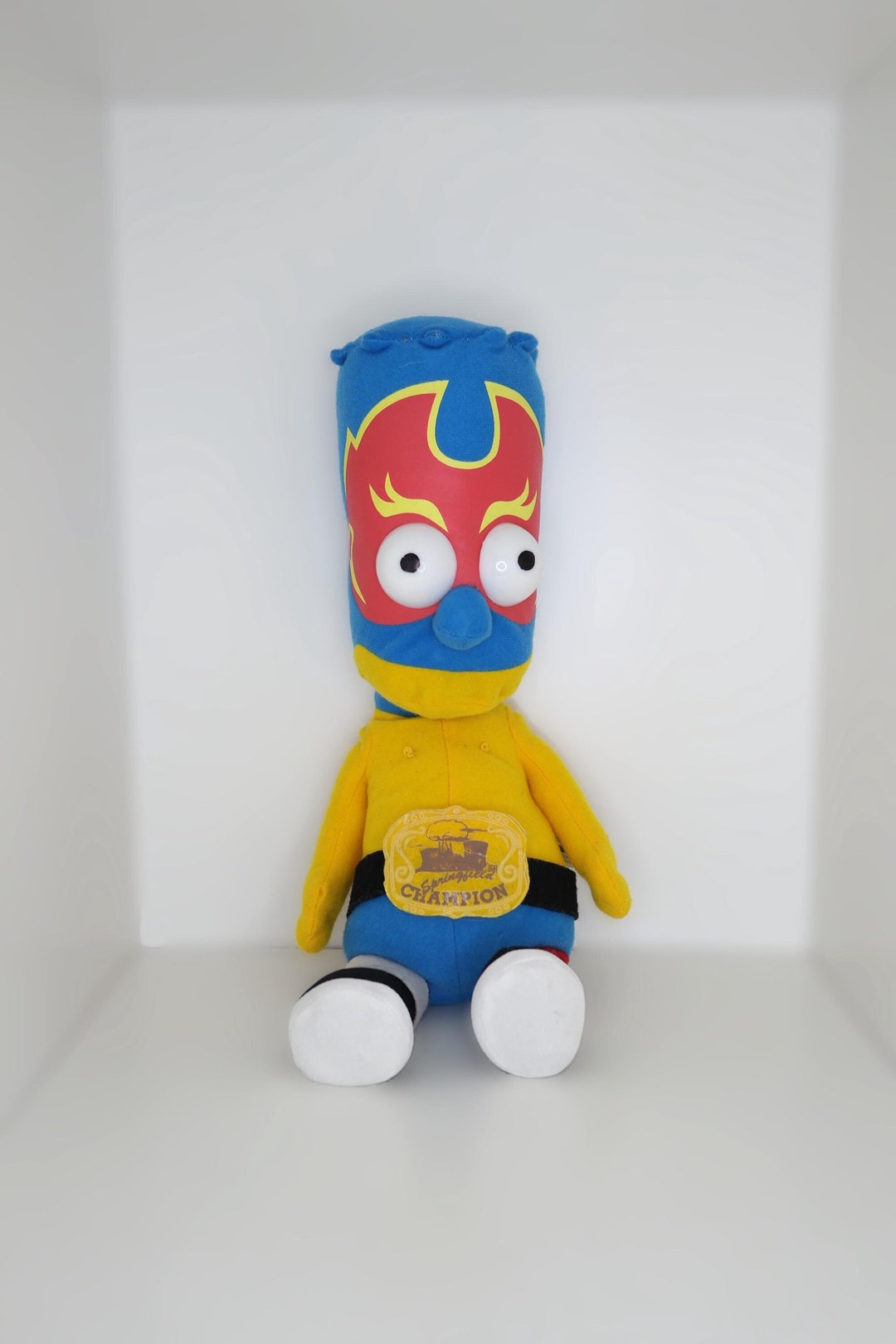 Bart Simpson as A Springfield Wrestler Champion - Vintage Soft Toy Doll ...