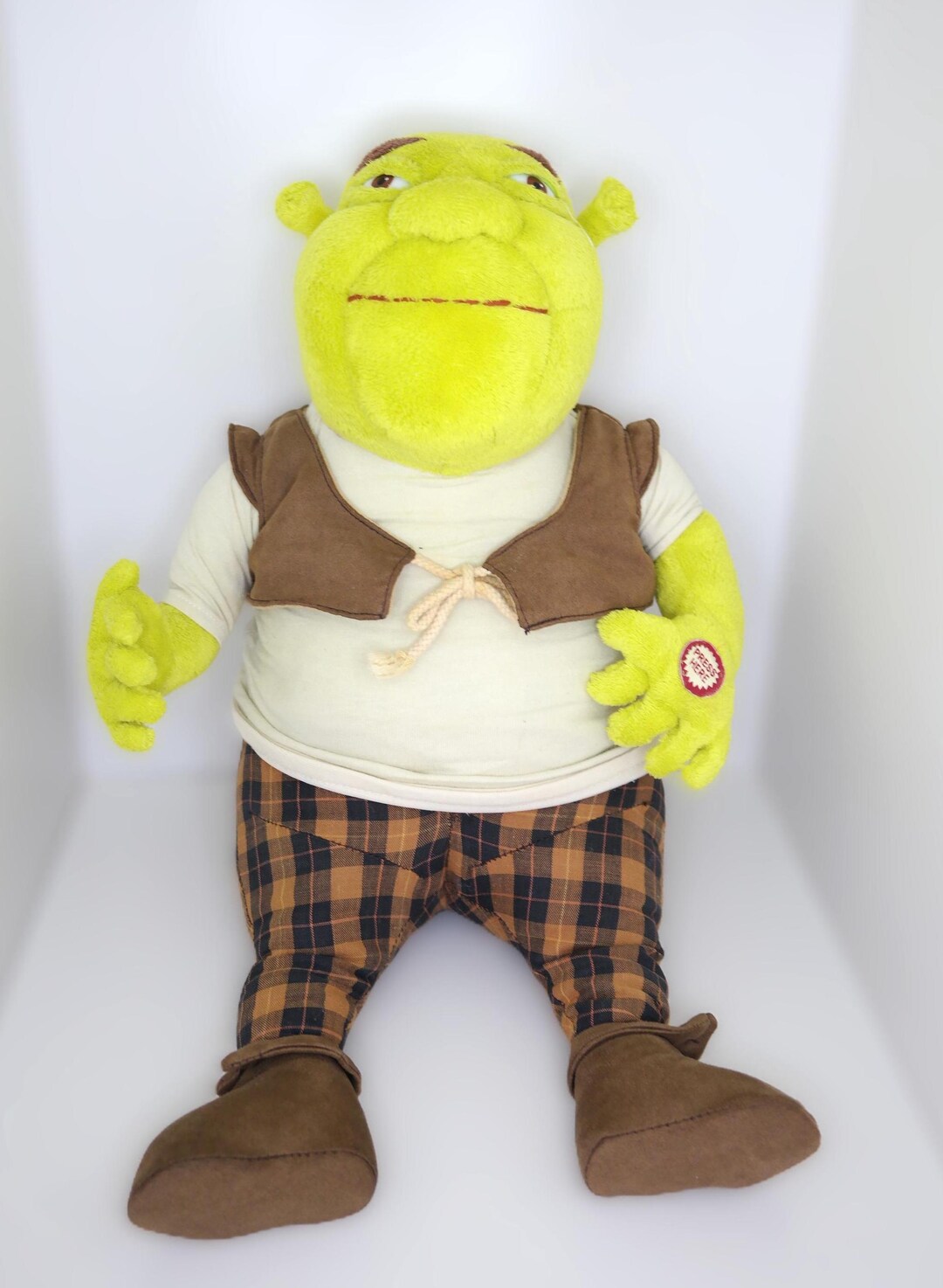 Vintage Shrek Character Plush Toy - Large Heavy Sitting Bean Bag ...