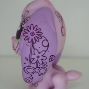 Jumbo LPS Rabbit Hasbro Deco Littlest Pet Shop Purple Bunny Pet 4.5 ...