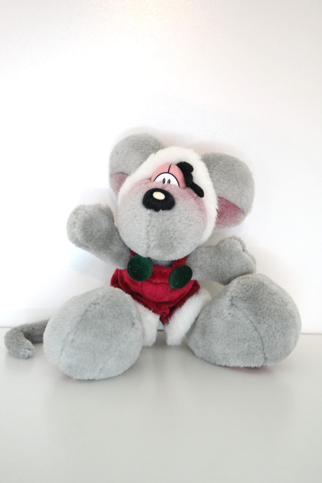 Vintage Christmas Diddl Plush Mouse | Santa Claus Outfit Thomas Goletz ...