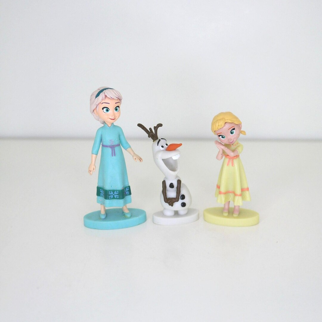 Set of 3 Figures - Frozen Characters Figurines: Young Elsa, Anna and ...