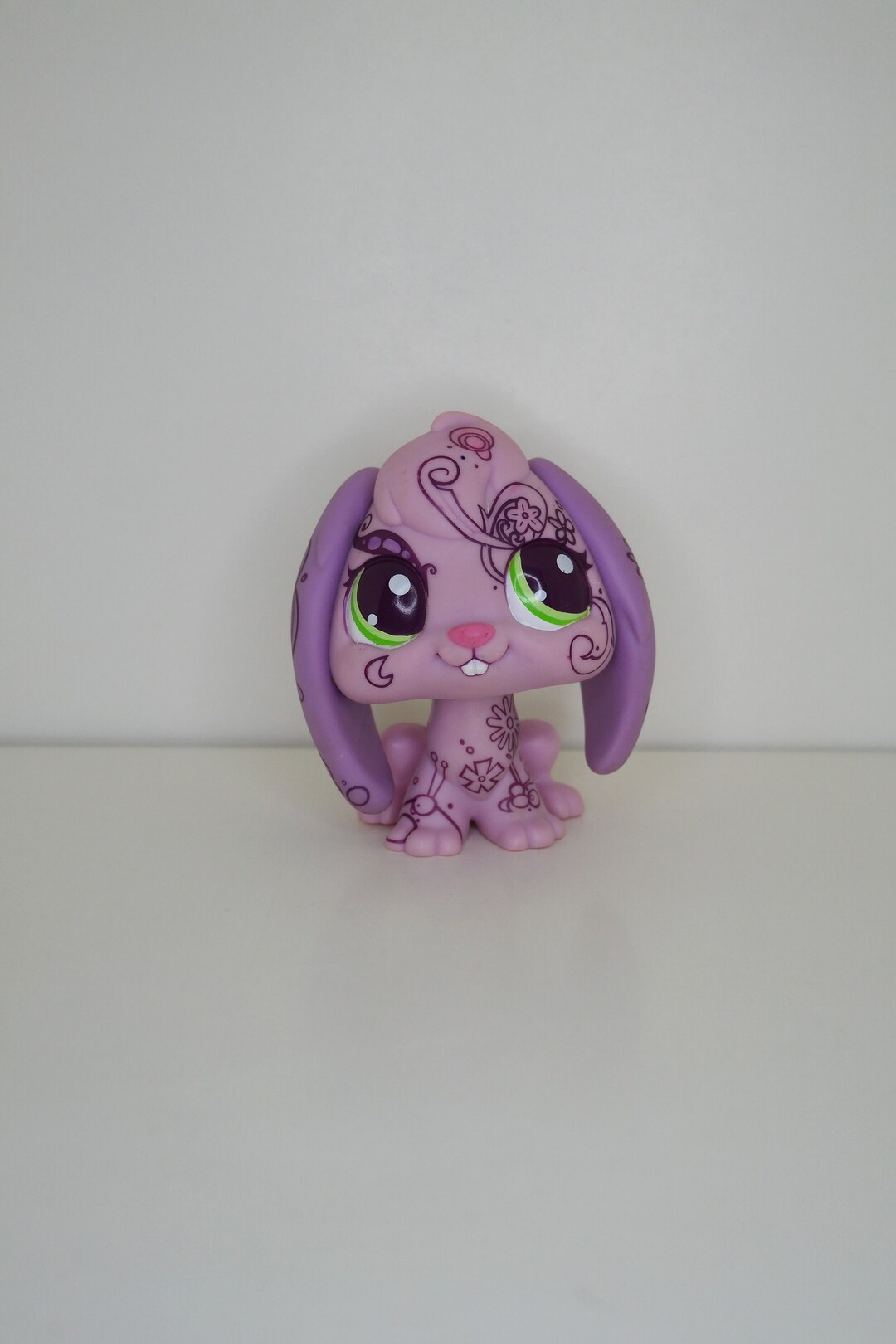 Jumbo LPS Rabbit Hasbro Deco Littlest Pet Shop Purple Bunny Pet 4.5 ...