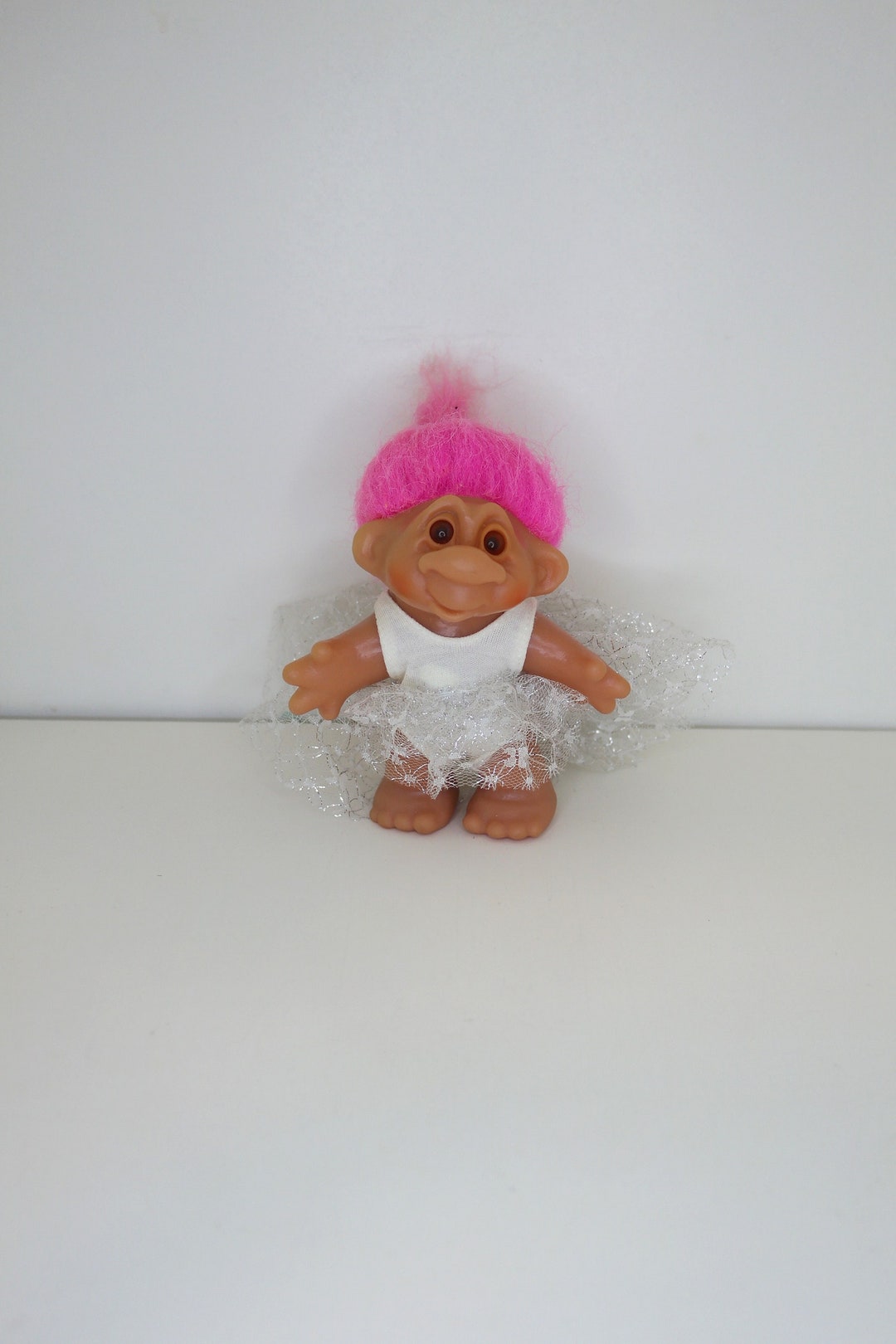 DAM Troll - 80's Vintage Collectible Toy Figure - Troll in White Dress ...