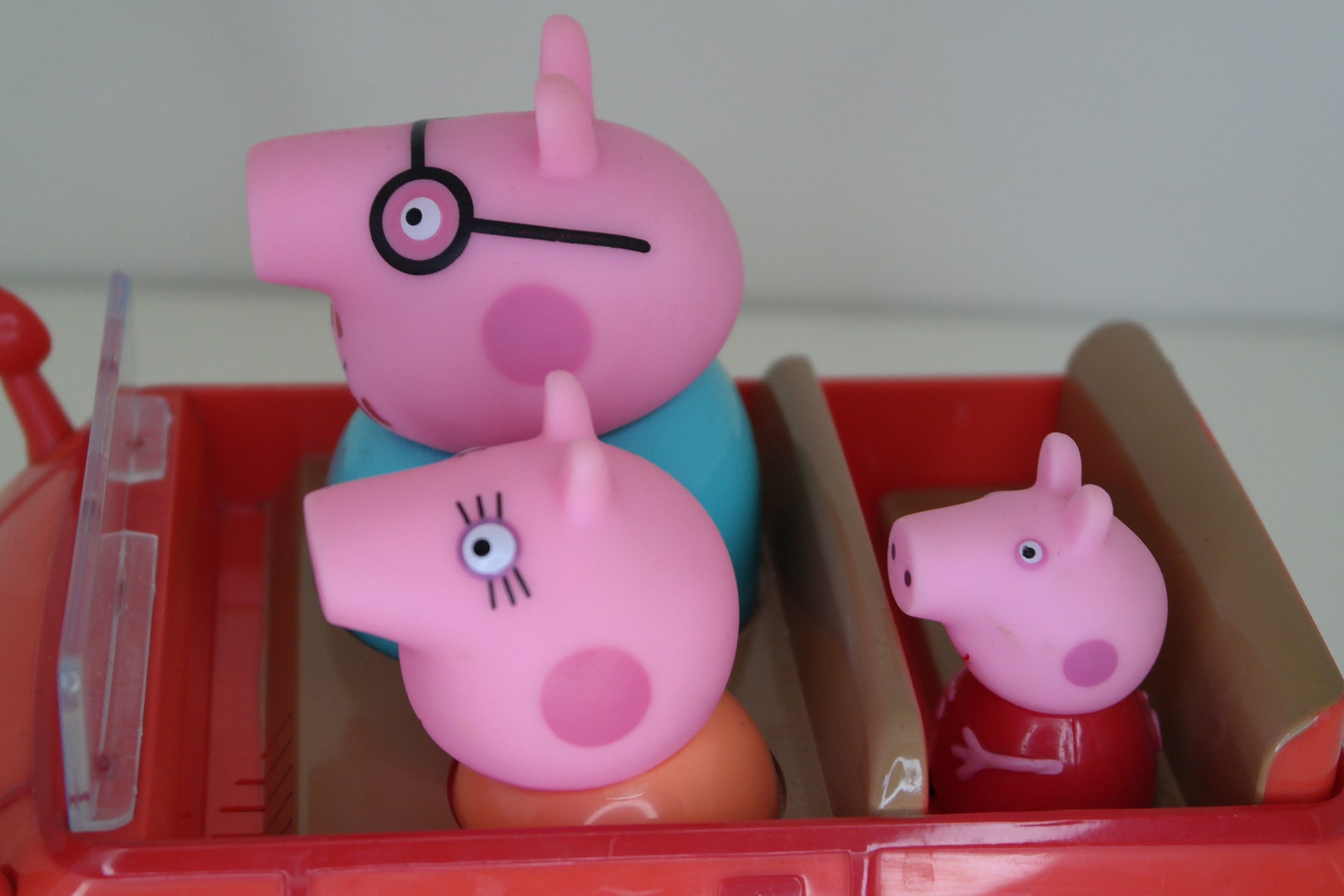 Peppa Pig Toy Red Car With Characters Inside - Etsy